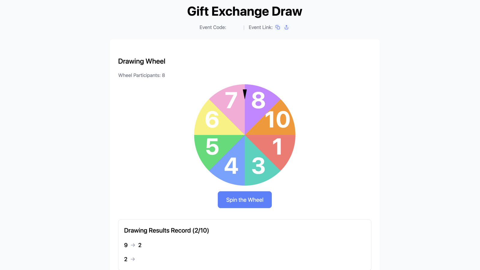 Gift Exchange Draw